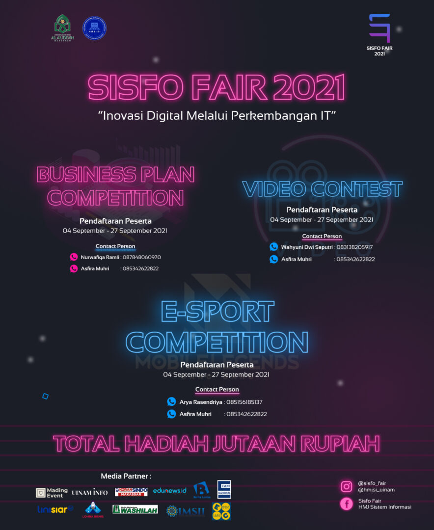 Linisiar.id Mahasiswa Sistem Informasi UINAM Gelar Sisfo Fair 2021